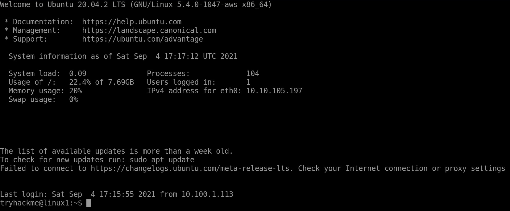 TryHackMe - Linux Fundamentals Part 1 - Complete Walkthrough - Electronics Reference